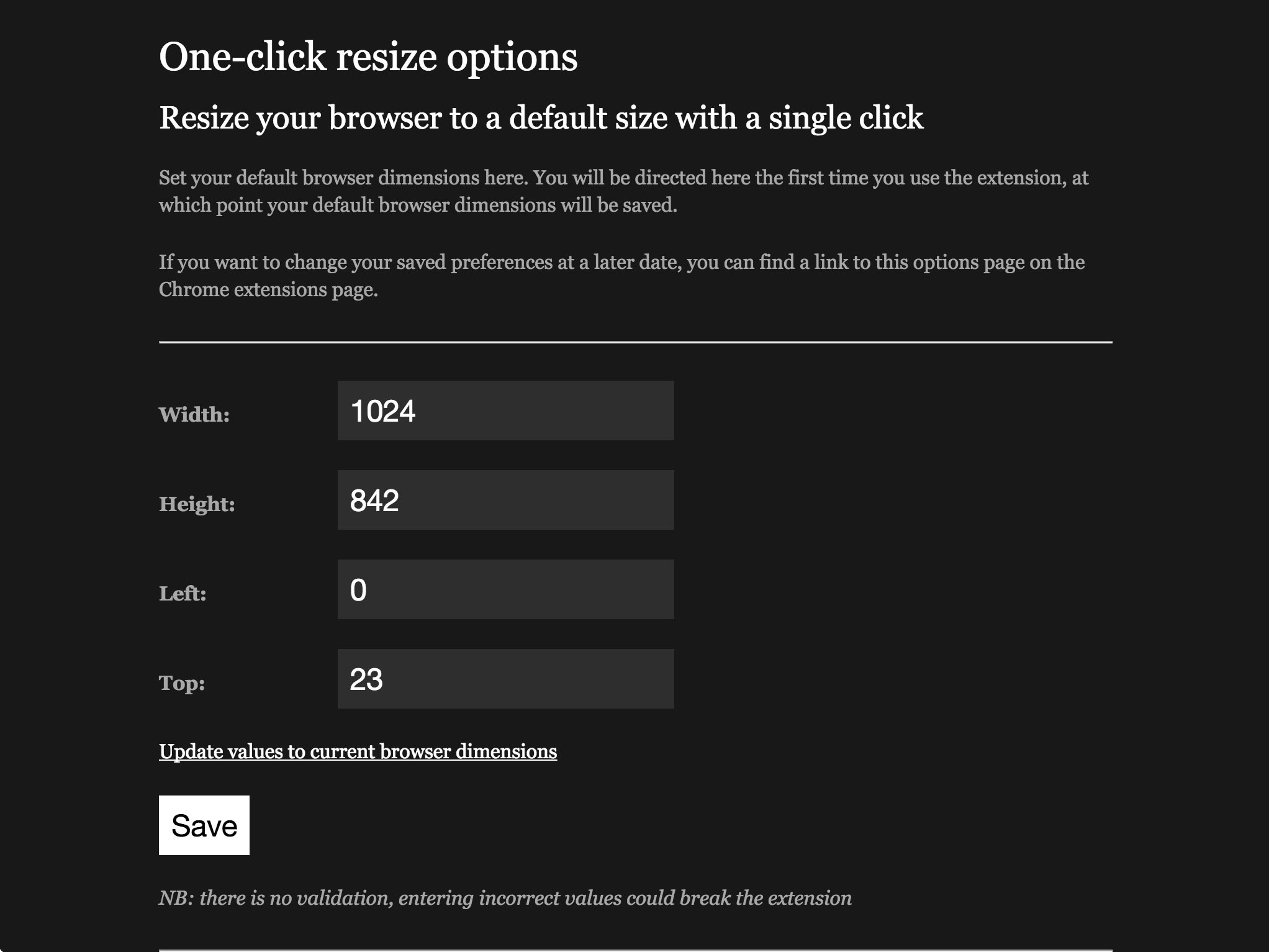 One-click Resize | Pete // f90 | Brighton-based freelance developer