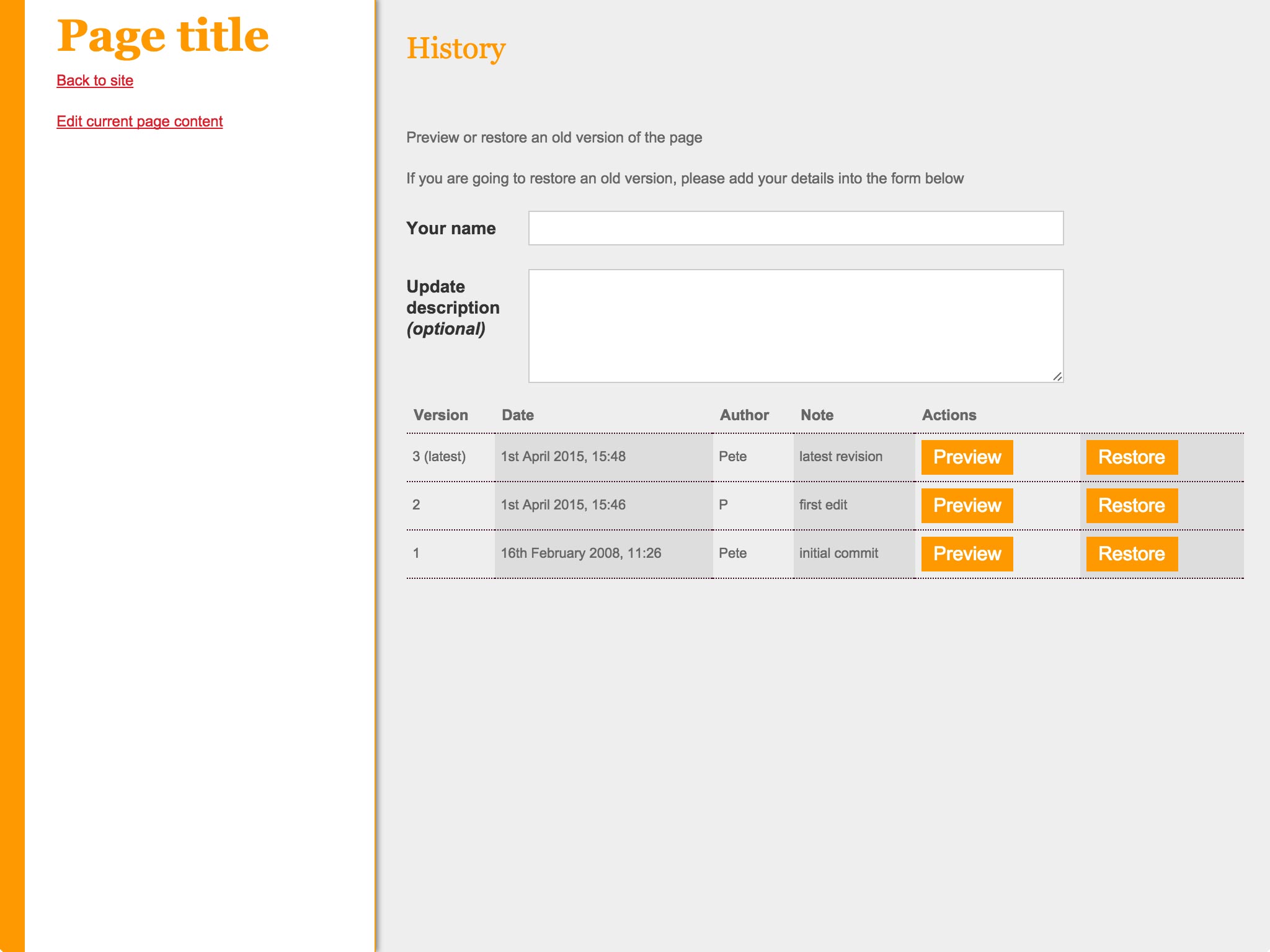 Single Editable Page | Pete // f90 | Brighton-based freelance developer