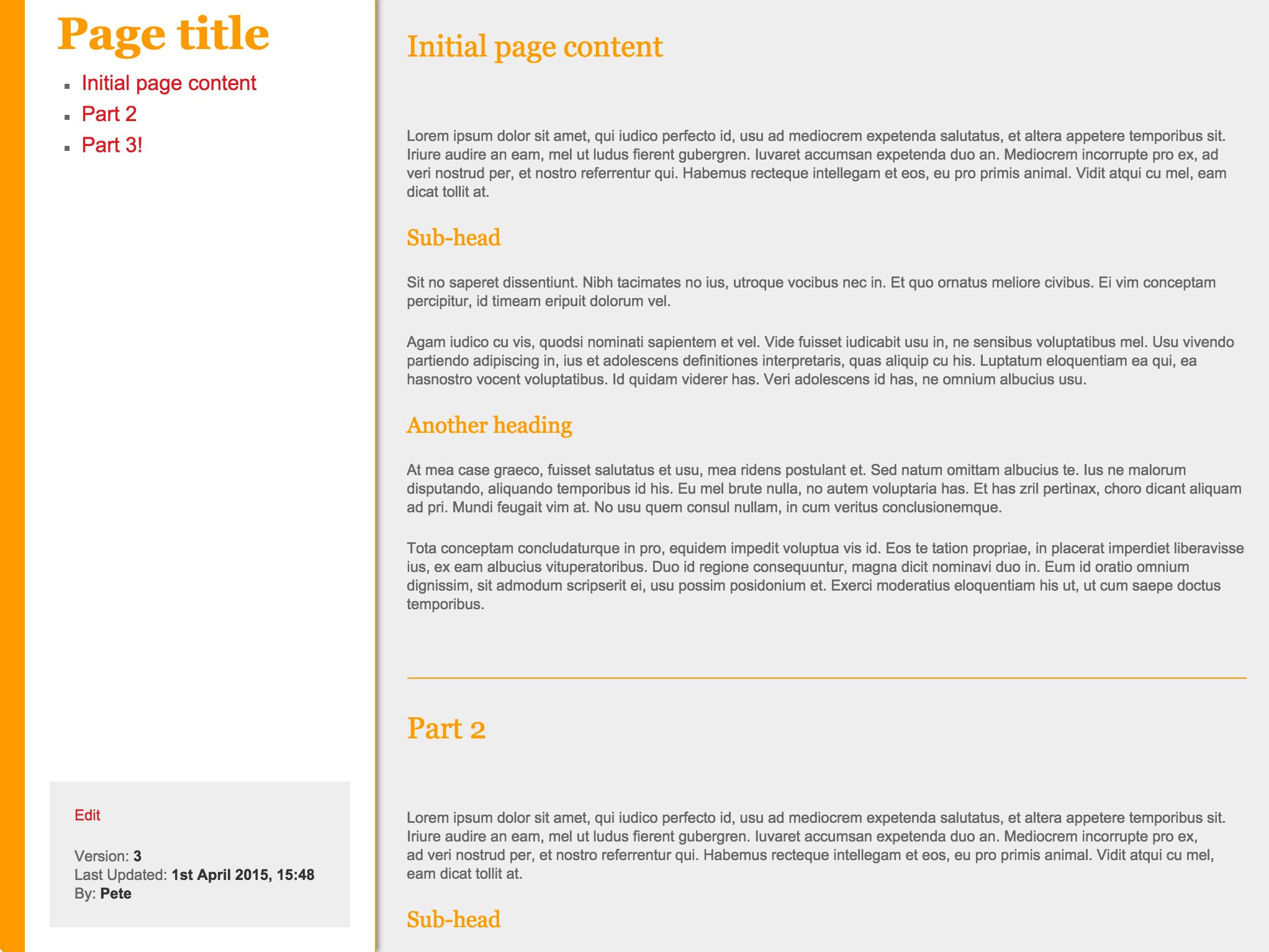 Single Editable Page | Pete // f90 | Brighton-based freelance developer