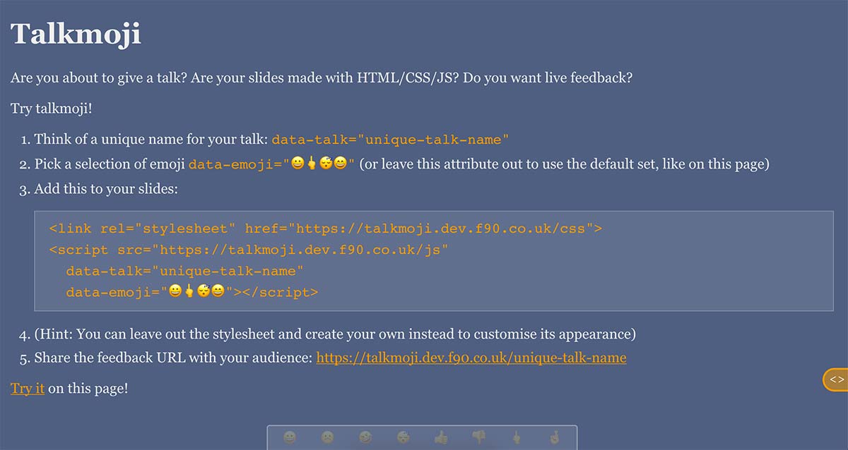 Talkmoji | Pete // f90 | Brighton-based freelance developer