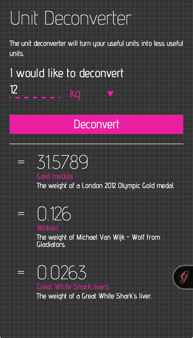 Unit Deconverter | Pete // f90 | Brighton-based freelance developer