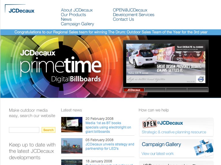 JCDecaux | Pete // f90 | Brighton-based freelance developer