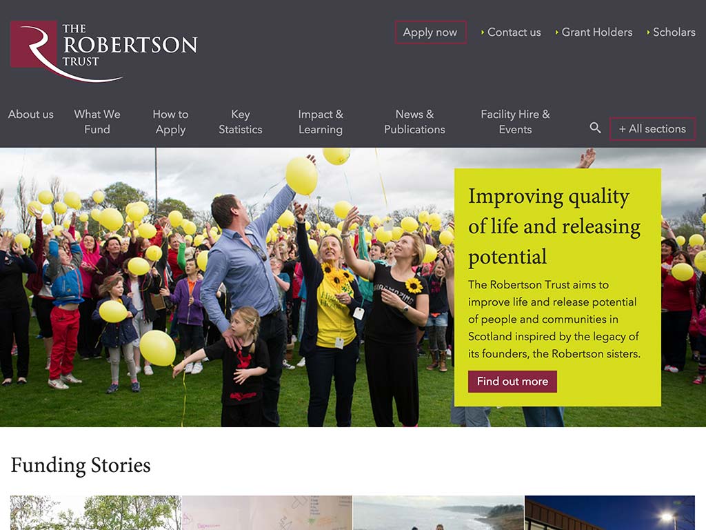 The Robertson Trust | Pete // f90 | Brighton-based freelance developer