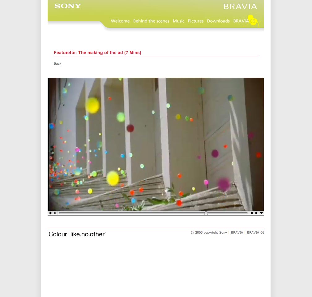 Sony Bravia Advert - Balls | Pete // f90 | Brighton-based freelance ...