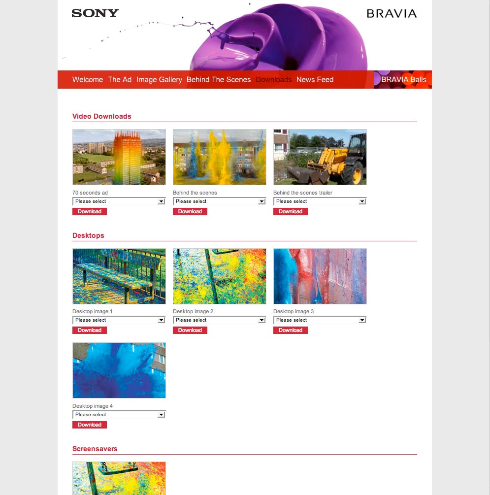 Sony Bravia Advert - Paint | Pete // f90 | Brighton-based freelance ...