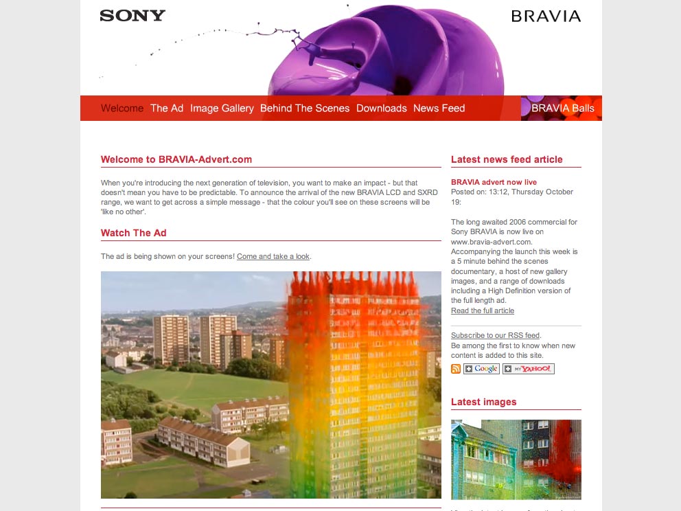 Sony Bravia Advert - Paint | Pete // f90 | Brighton-based freelance ...