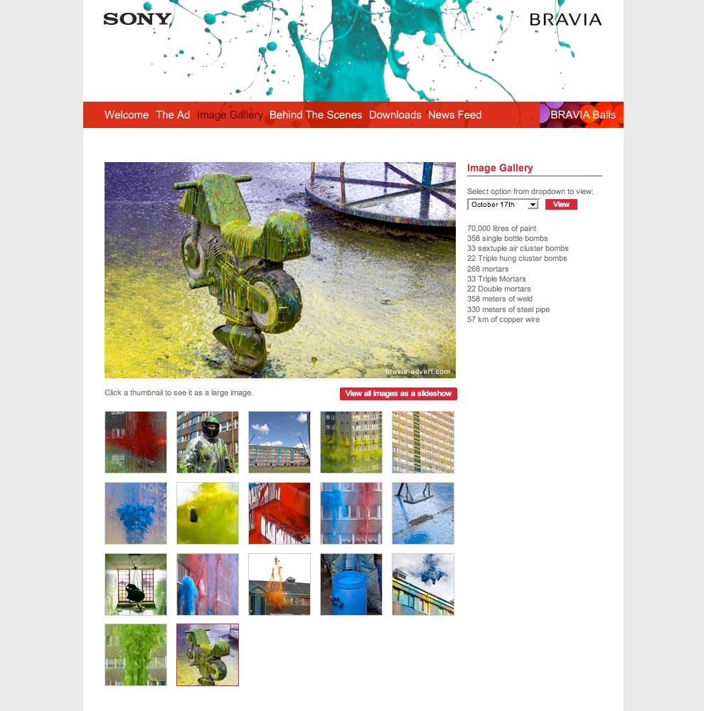 Sony Bravia Advert - Paint | Pete // f90 | Brighton-based freelance ...